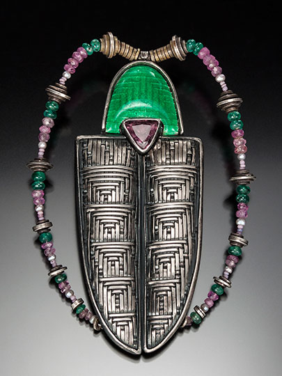 Brooches – Mimicry #8 | Jeanie Pratt – Woven Metal Jewelry