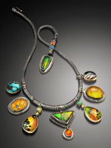 Necklaces – Like A Moth To A Flame | Jeanie Pratt – Woven Metal Jewelry